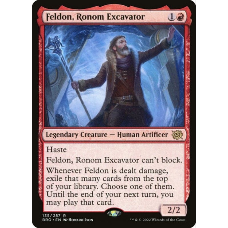 MTG Rare Red Card - Feldon, Ronom Excavator (The Brothers' War ...