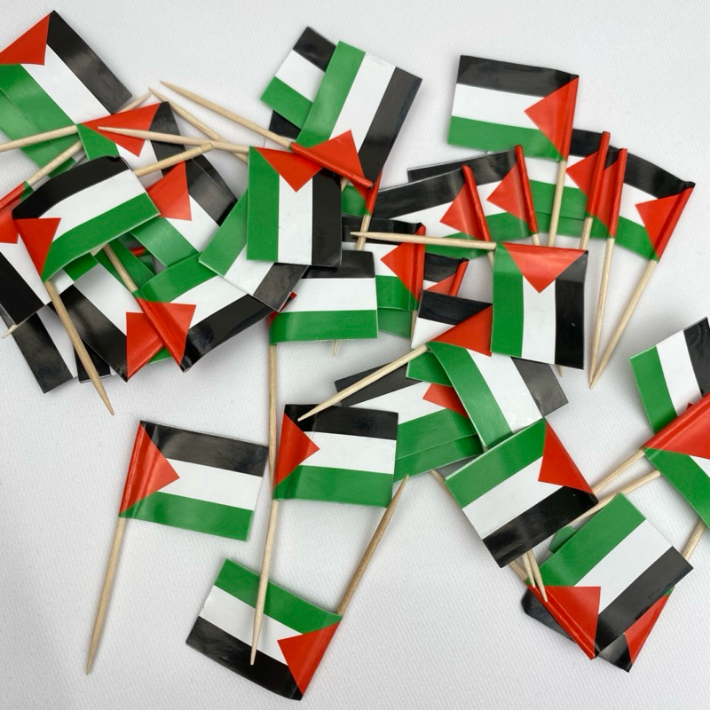 𝐋𝐀𝐃𝐘𝐑𝐀 𝐎𝐅𝐅𝐈𝐂𝐈𝐀𝐋 CAKE TOPPER BENDERA PALESTINE 10PCS | Shopee Malaysia