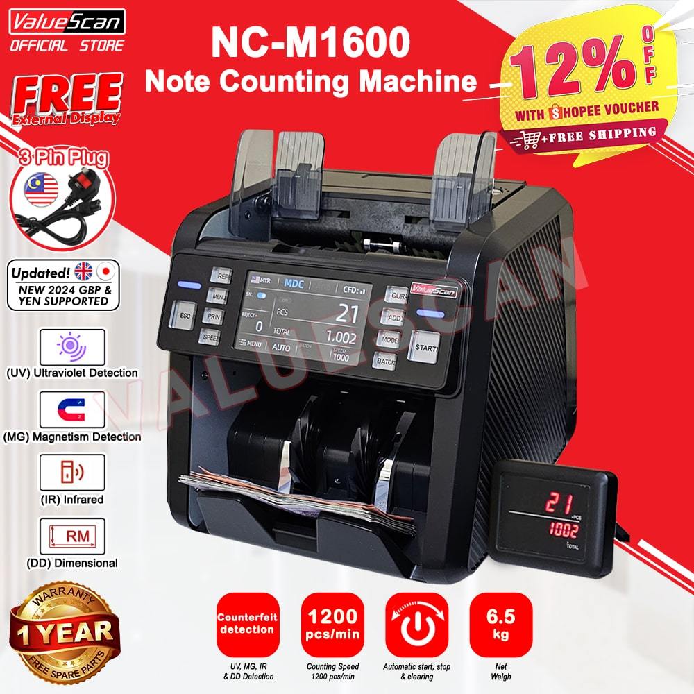 Valuescan NC-M1600 MDC Mix Value Bank Note / Money Counting Machine ...