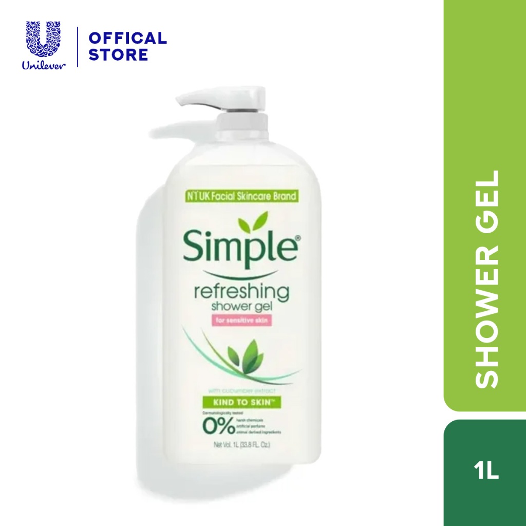 Simple Kind to Skin Refreshing Shower Gel Cleaning For Sensitive Skin ...