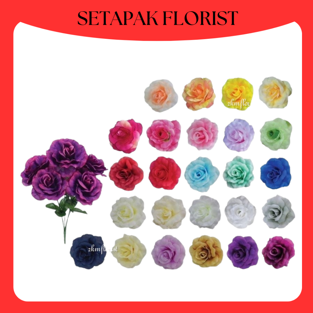 (5HEADS) ROSE BUD Artificial Flower bunga dulang Wedding Decoration 5 ...
