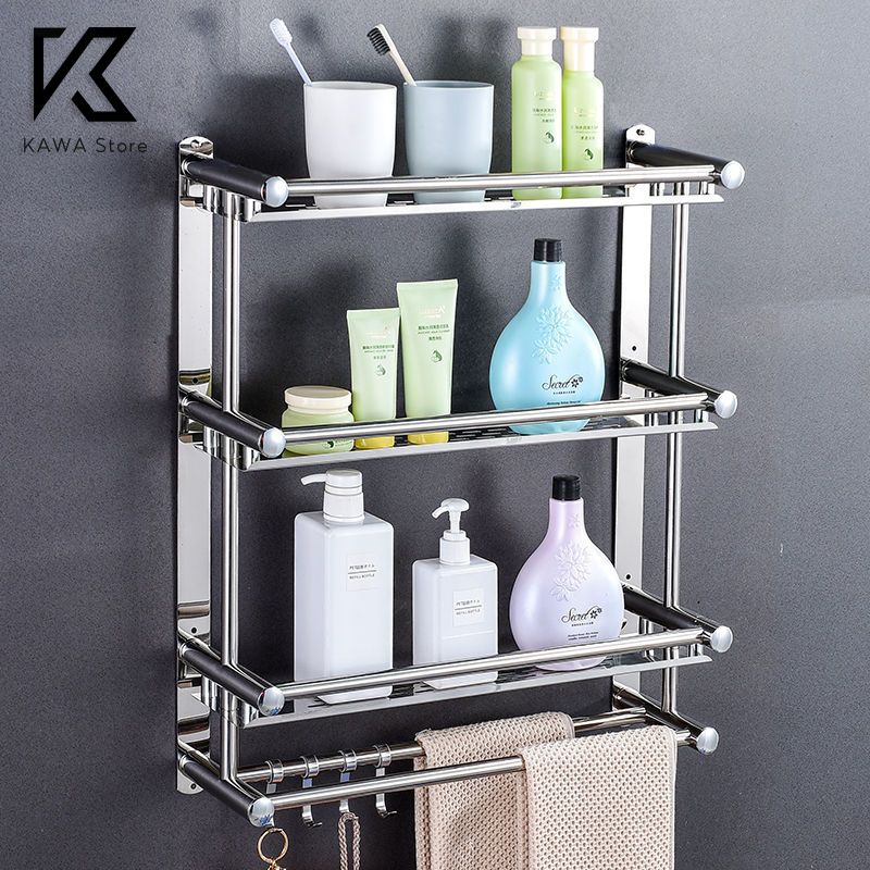 Stainless Stee Toilet Rack Shelf Bathroom Rack Shampoo Rack/Toilet Rack ...