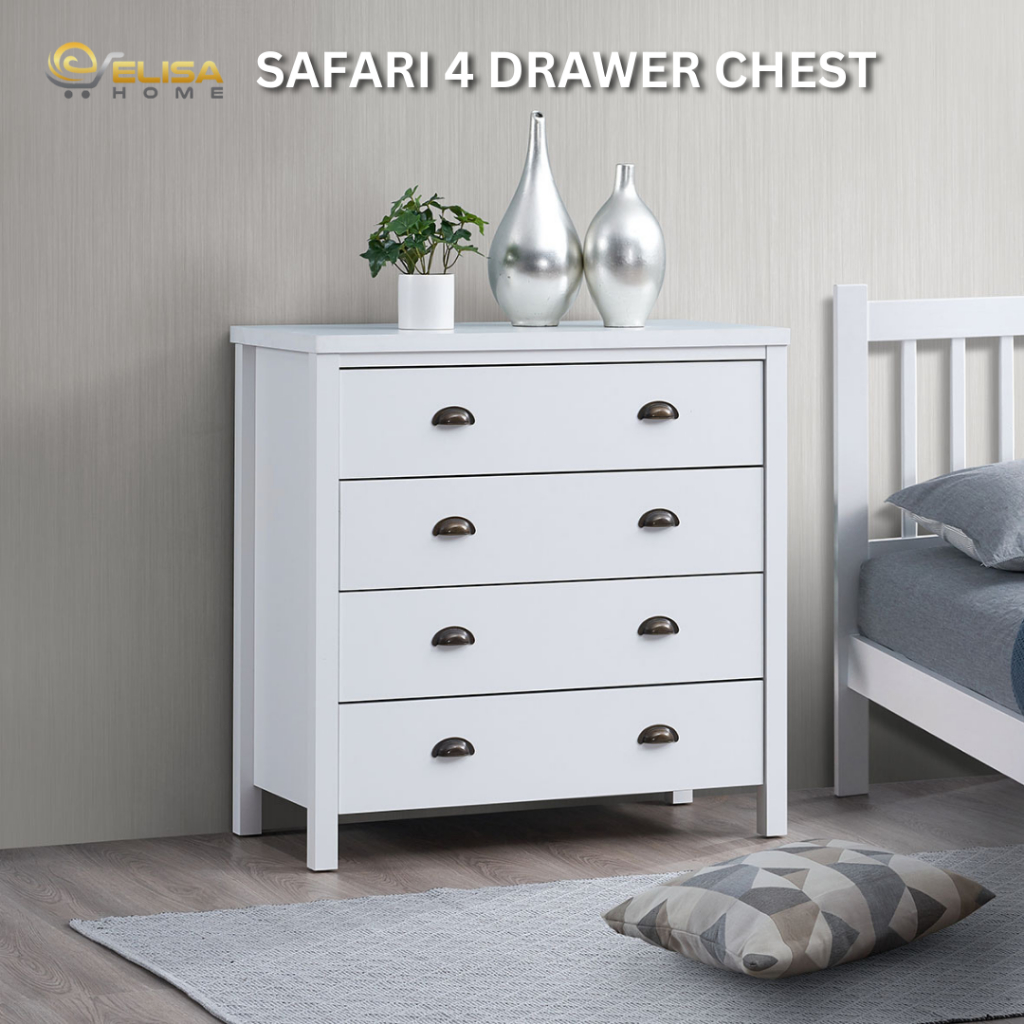 ELISA HOME Safari Kabinet Laci 4 Tingkat / 4 Drawer Chest Cabinet ...
