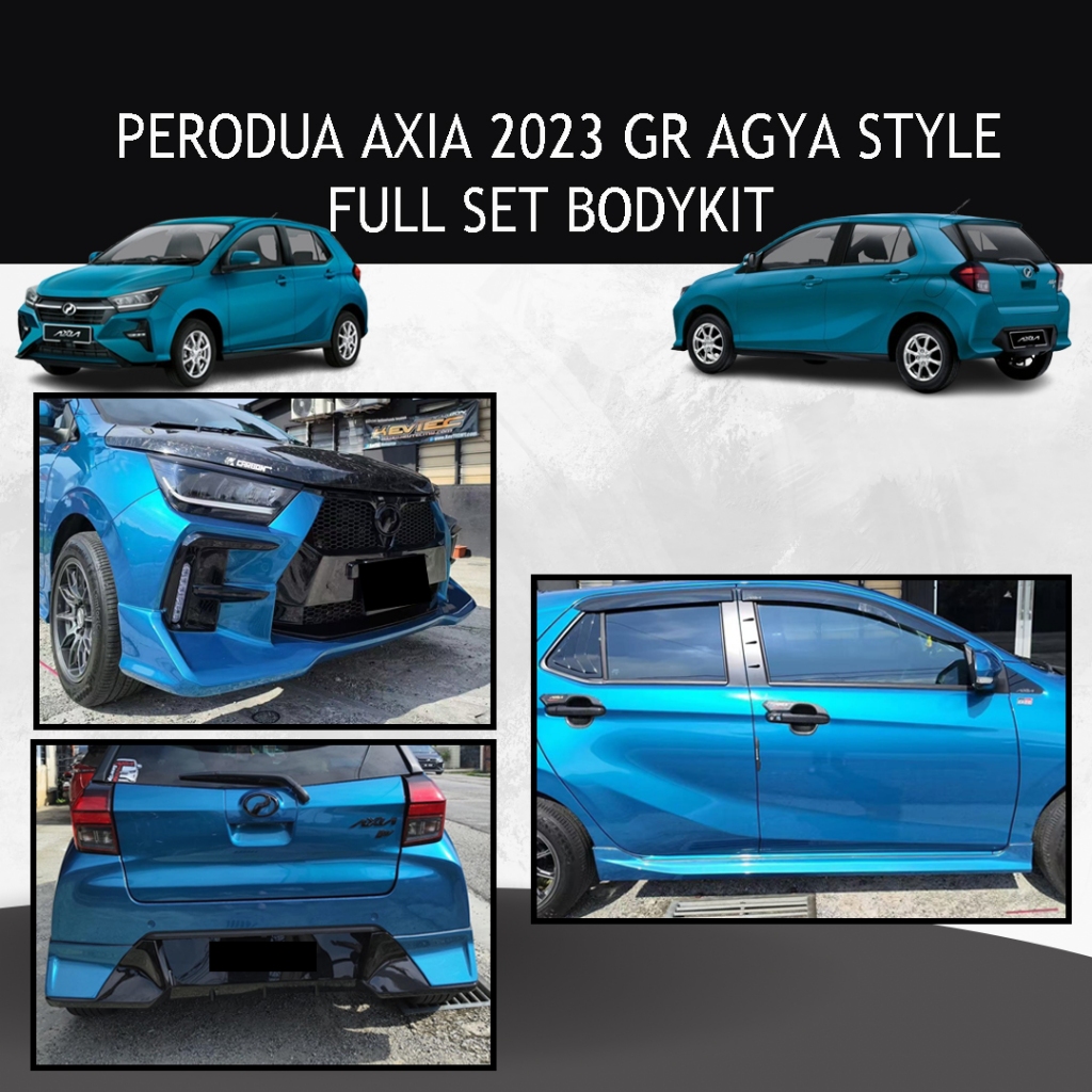 PERODUA AXIA 2023 GR AGYA STYLE FRONT BUMPER-HONEYCOMB NETTING, SIDE ...