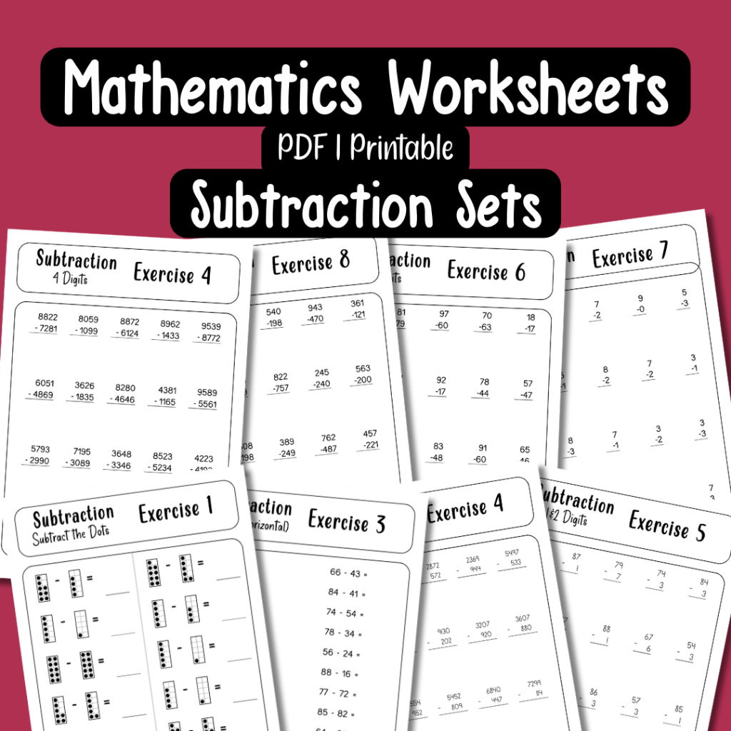 (PDF) mathematics worksheets latihan soalan matematik - subtraction ...