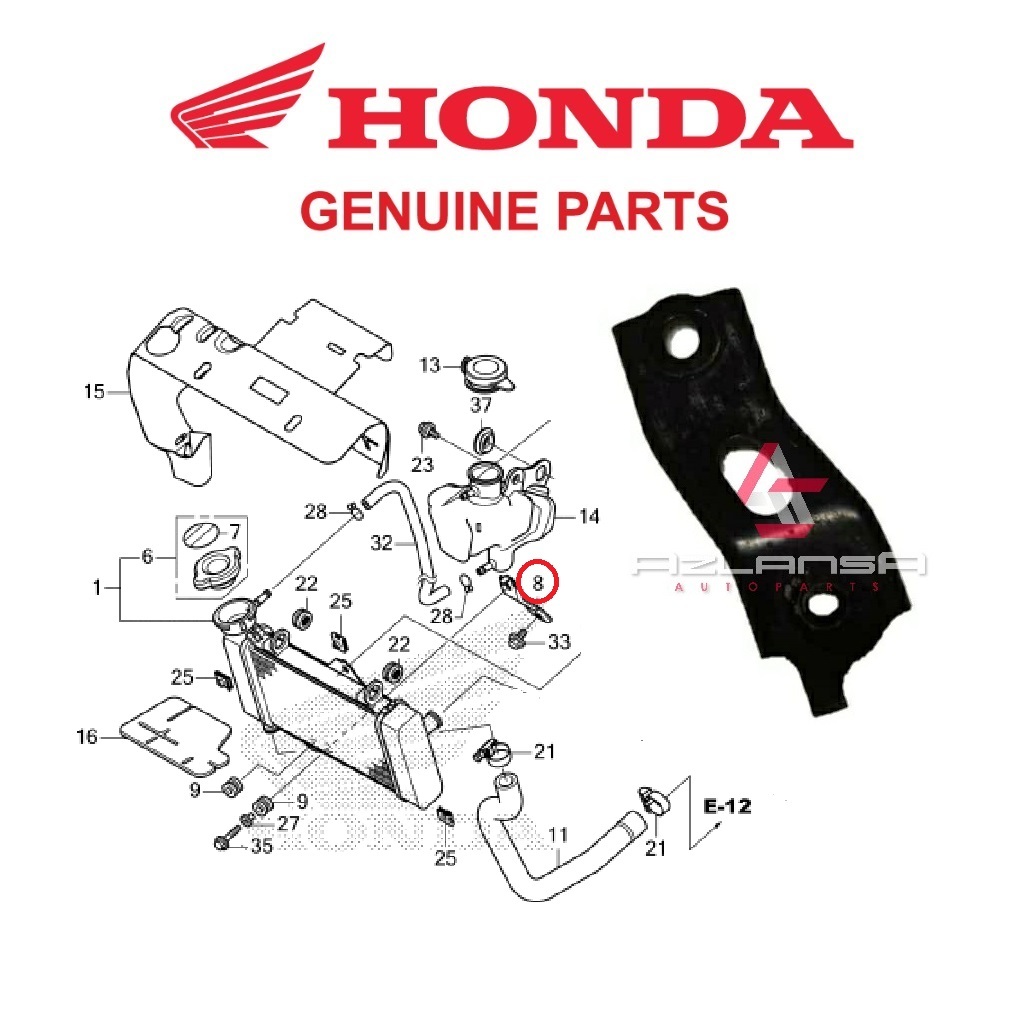 Stay Radiator Lower ( 19050-K56-N10 ) RS150R V1 V2 V3 & RS-X 💯 Honda ...