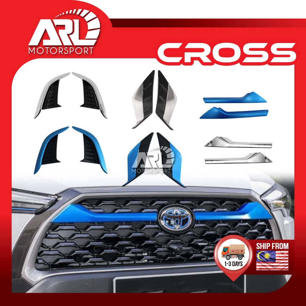 Toyota Corolla Cross XG10 Blue Trim Front Grill Fog Lamp Rear Reflector ...