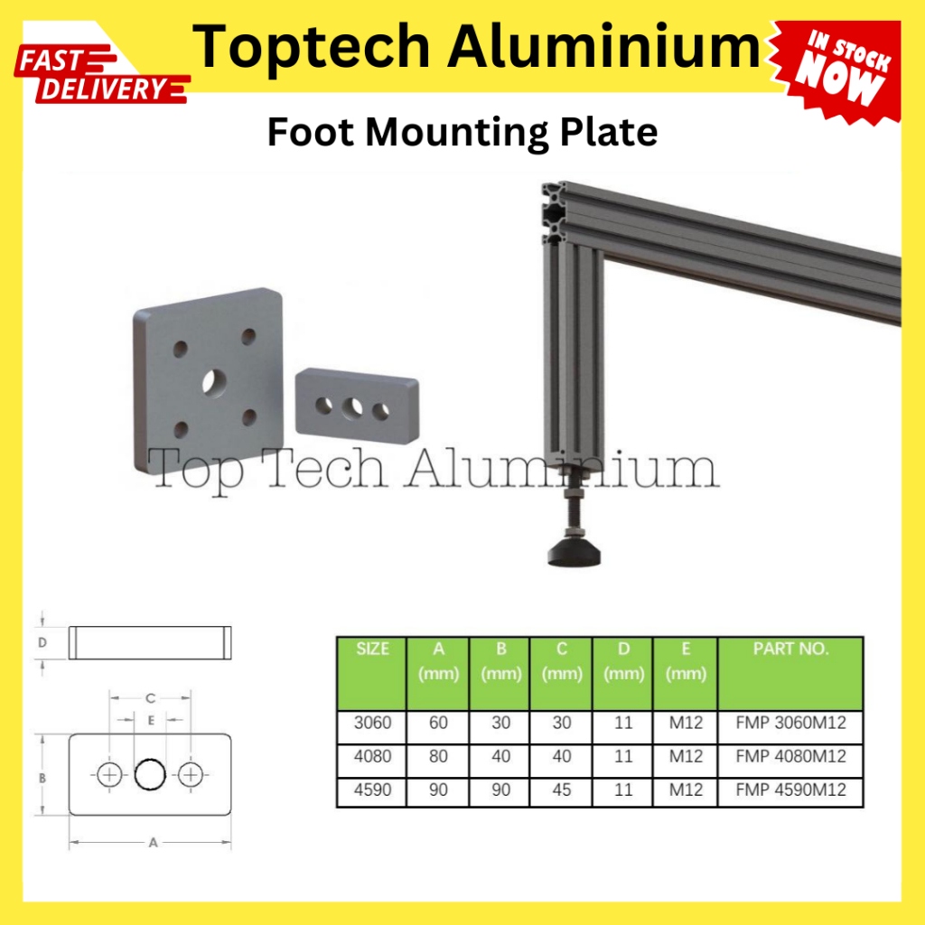 [Ready Stock/Fast Delivery] Foot mounting plate for leveling foot ...