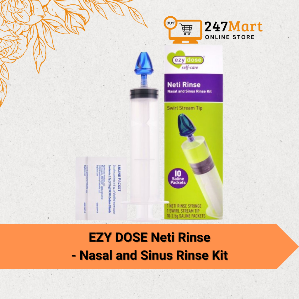 EZY DOSE Neti Rinse - Nasal and Sinus Rinse Kit Includes 10 Saline ...