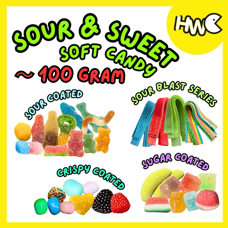 Campus Gummi Gula HAPPY Mix Sour Sweet 100g Quality Gummy Candy Sedap ...