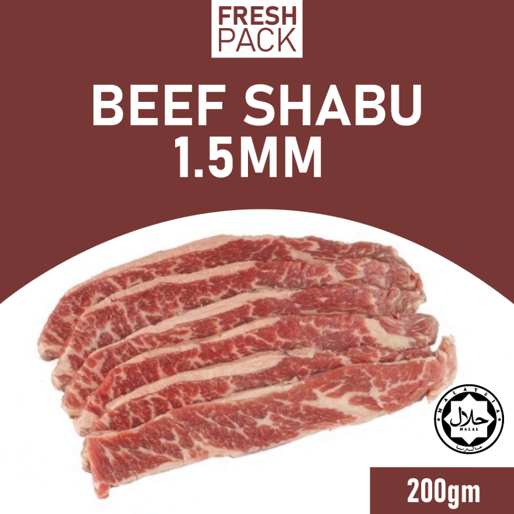 Daging Lembu/Beef Shabu Shabu 1.5mm (200g) Fresh Pack | Shopee Malaysia