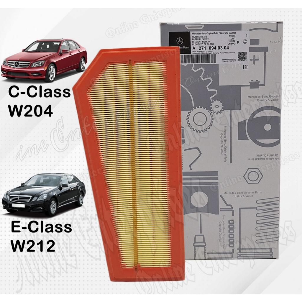 Mercedes Benz Air Filter C Class C180 C200 C250 1.8 CGI Kompressor E ...