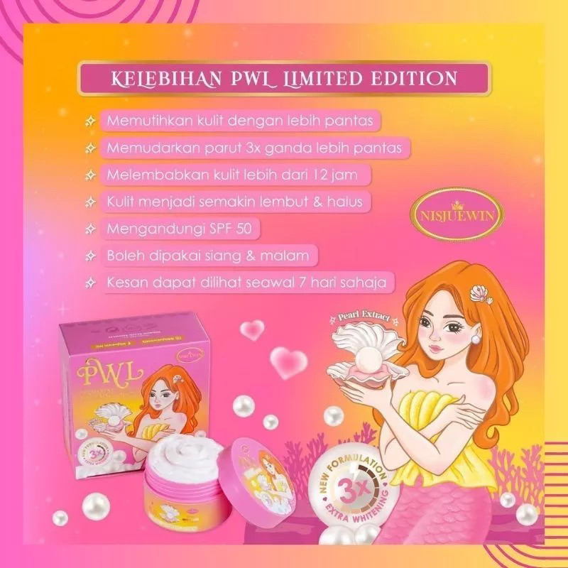 PWL permanent whitening lotion 3x extra whitening new formulation 100g ...
