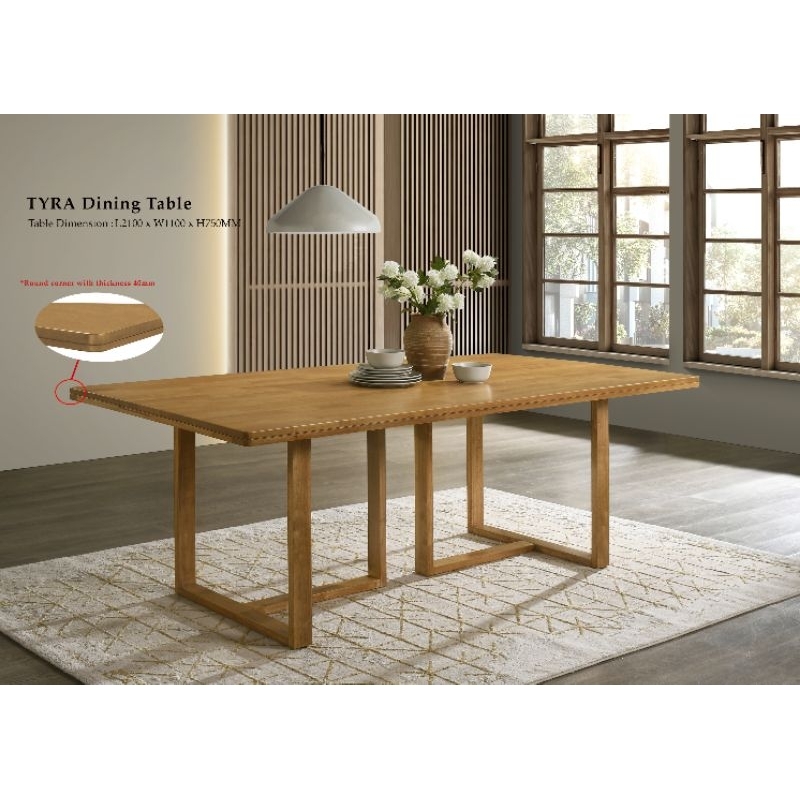 TYRA 7FT DINING TABLE #MEJA MAKAN #DINING TABLE 8 Seater | Shopee Malaysia