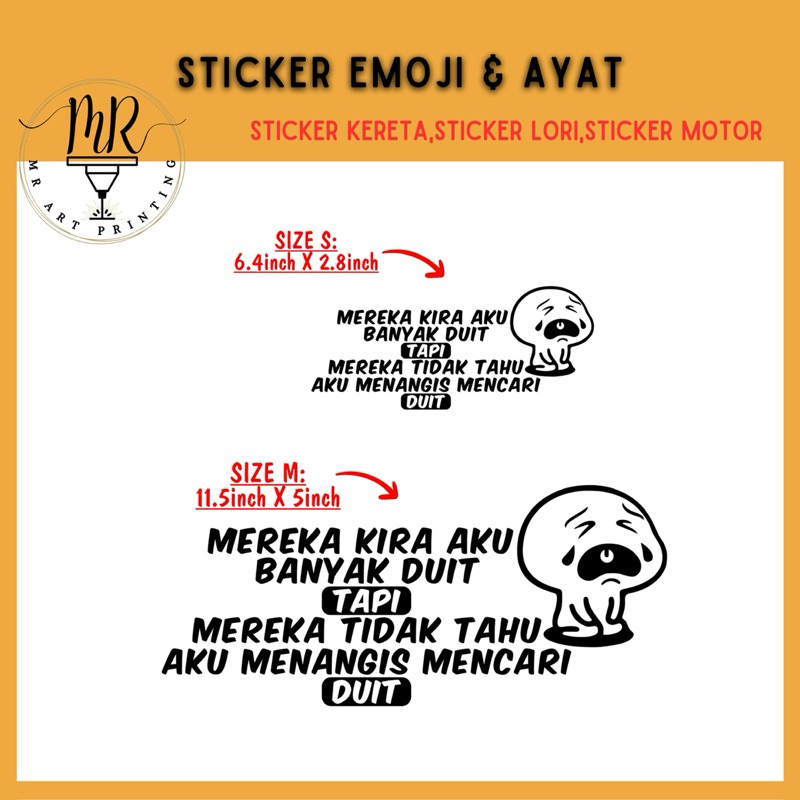 STICKER EMOJI (mereka kira aku banyak duit) | Shopee Malaysia