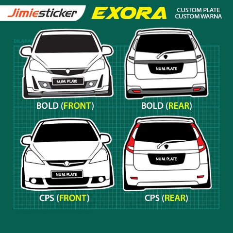 Sticker Kereta Exora, Sticker Belakang, Proton Exora, Car Sticker ...