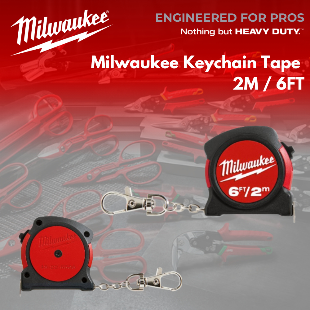 MILWAUKEE KEYCHAIN TAPE MEASURE 2MTR/6FT (48-22-5506) [100% Original ...