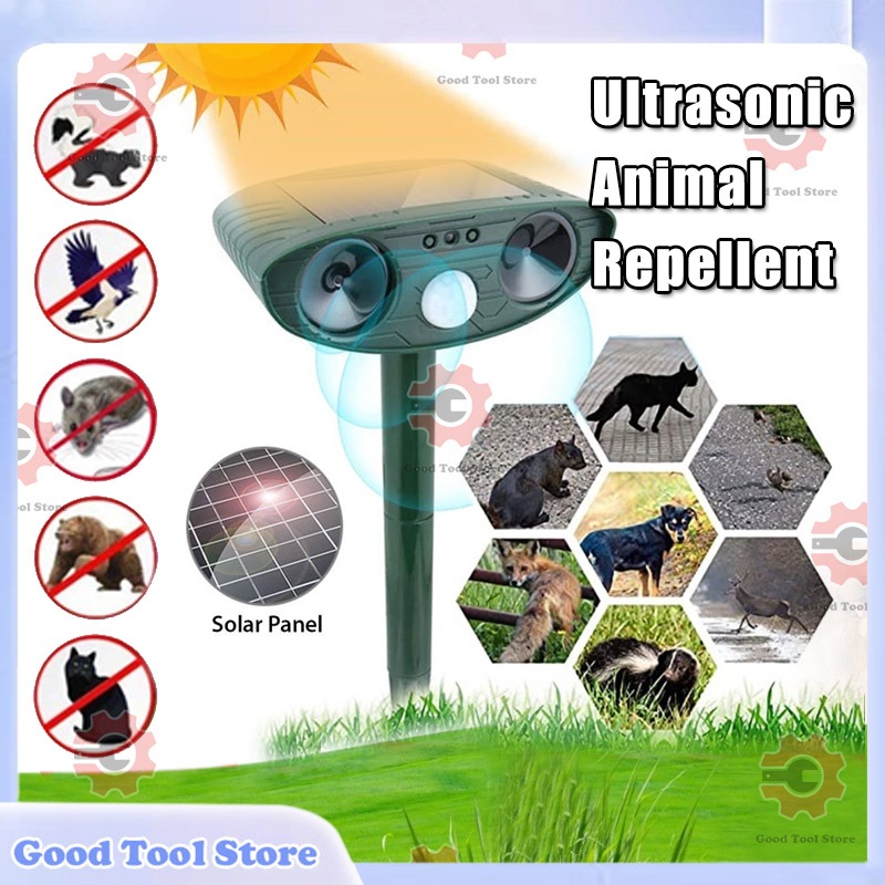 Ultrasonic Monkey Repellent PIR Sensor-Controlled Siren Strobe Alarm ...