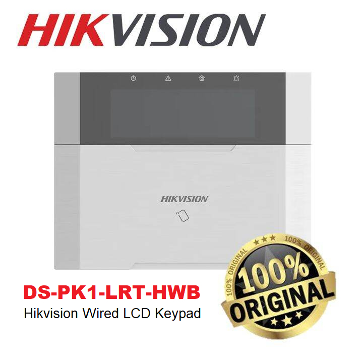 Hikvision DS-PK1-LRT-HWB Hikvision Wired LCD Keypad - Hikvision Alarm ...