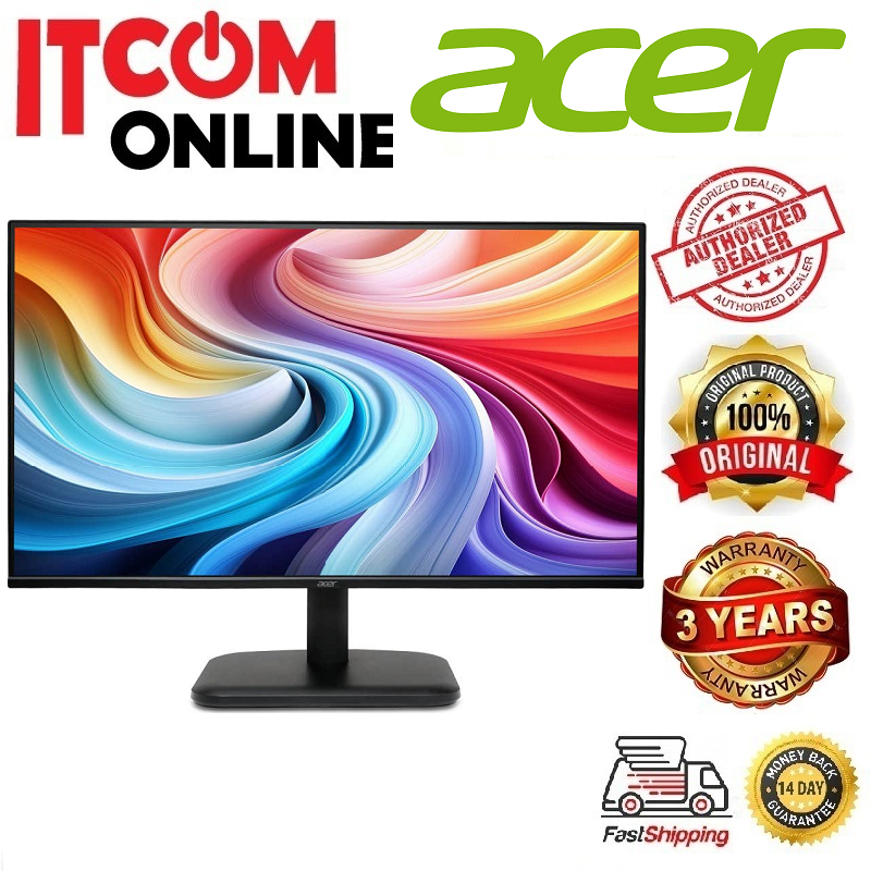 ACER 27'' LED MONITOR (EK271G) (UM.HE1SM.G01) IPS/FHD/5MS/VGA/HDMI/VESA ...