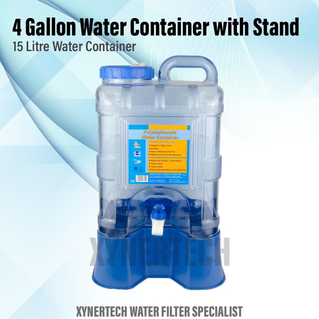 4 GALLON BOTTLE POLYCARBONATE WATER CONTAINER (15LITER), Water Storage ...