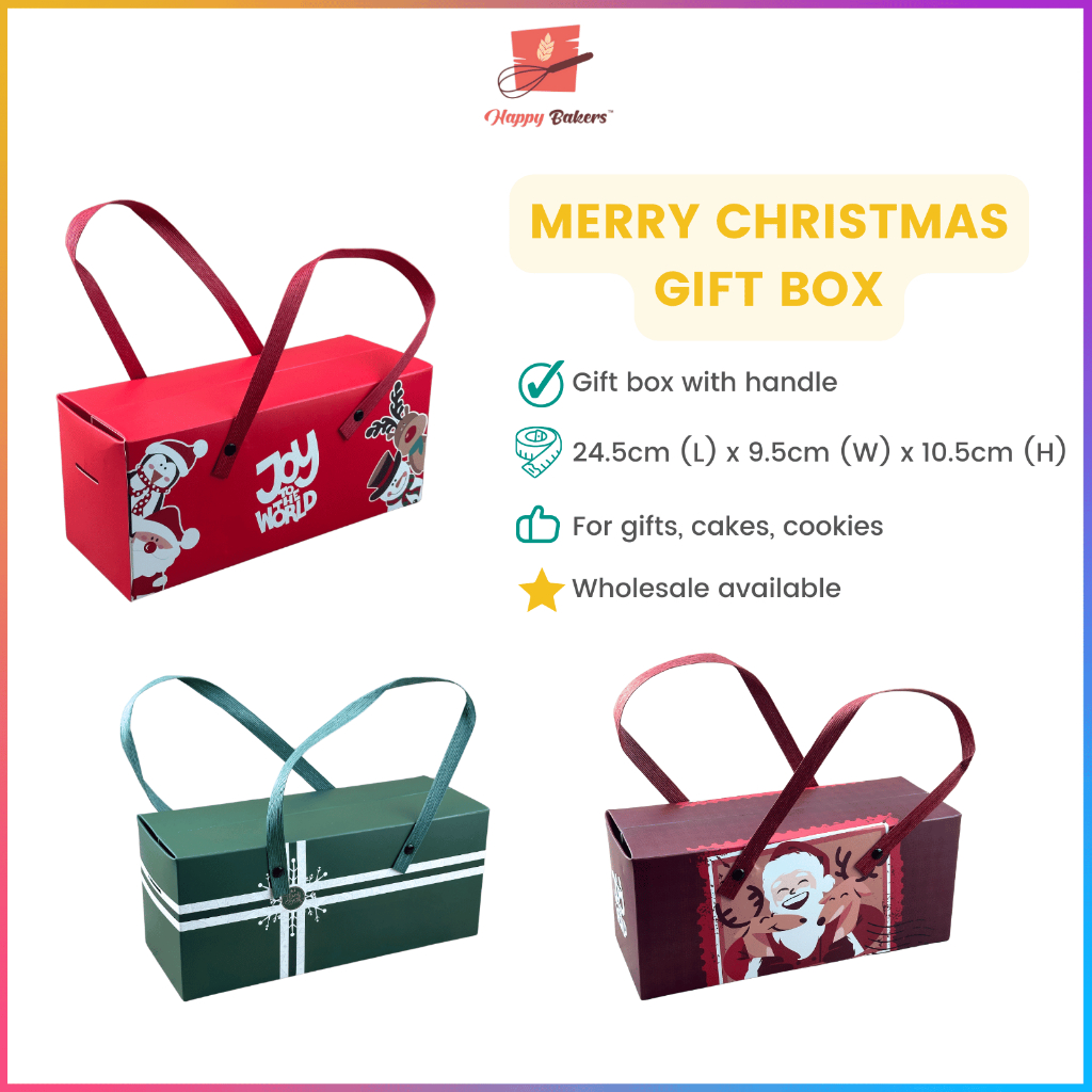 Xmas Packaging Box Assorted Design Joy To The World Green Xmas Santa ...