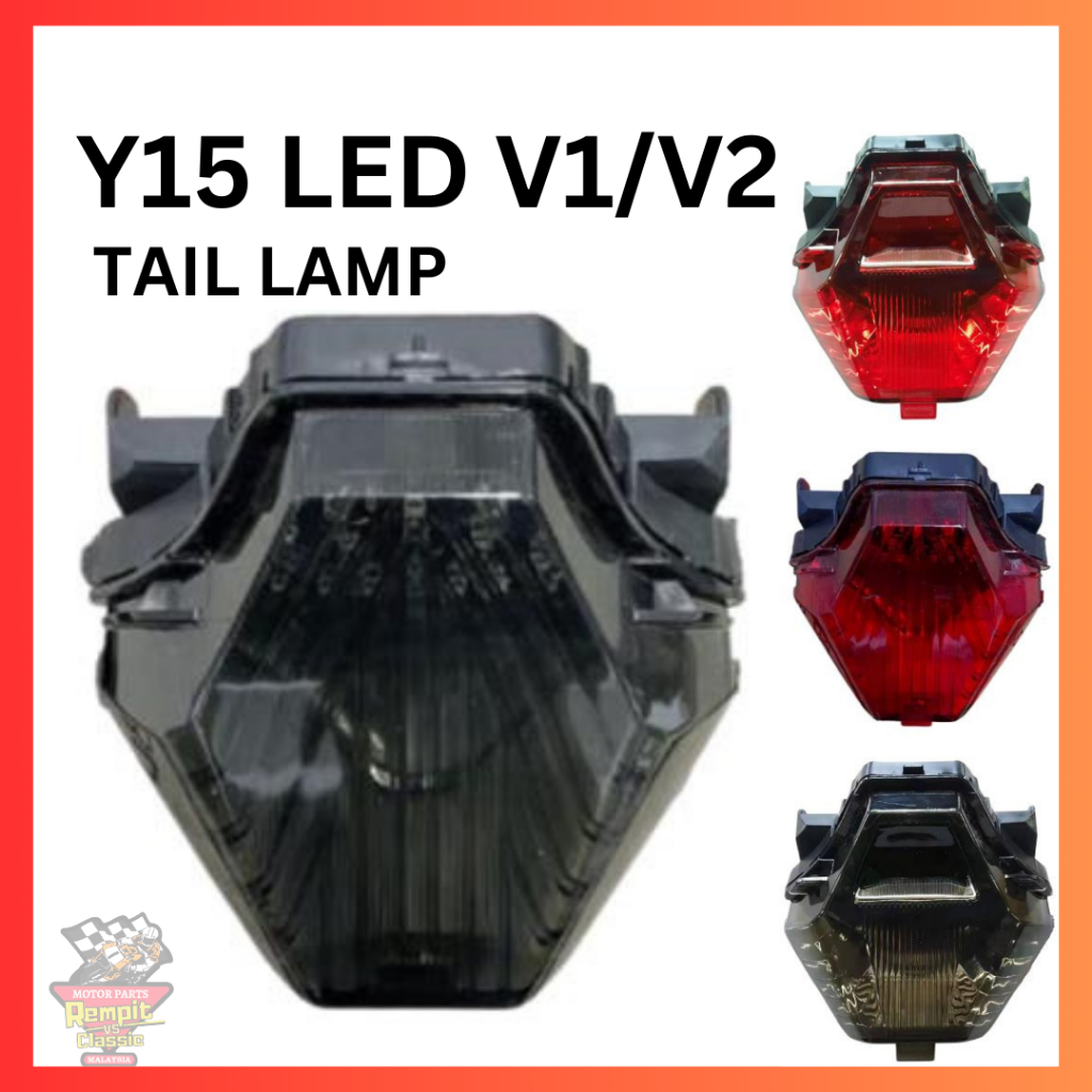 REMPIT Y15 V1 V2 LED Tail Lamp Lampu Belakang Siap Mentol Socket ...