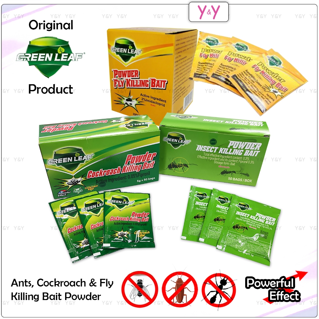 Green Leaf Ant, Cockroach & Fly Bait Powder / Insect Killer Supplies / Ubat Serbuk Semut Lipas ...