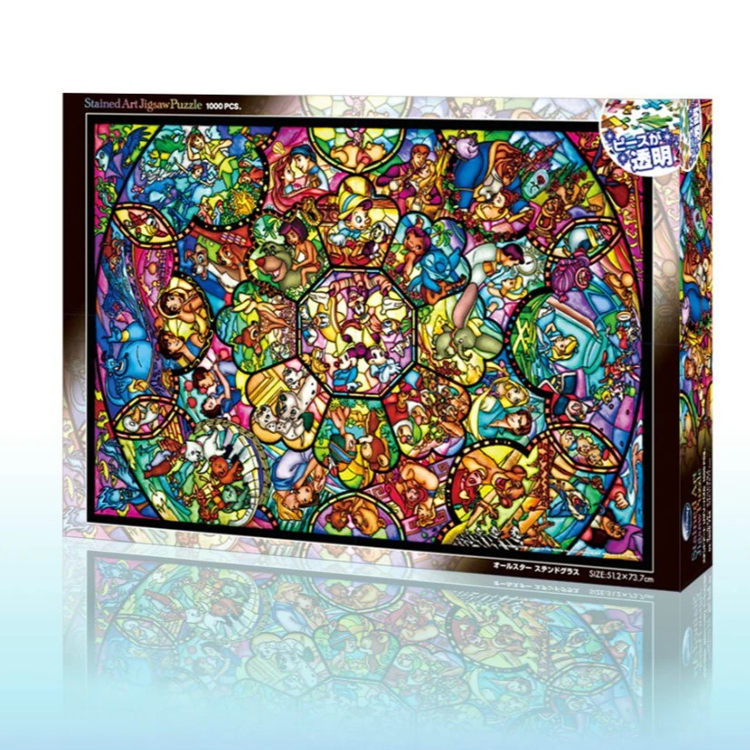 TENYO 1000 STAINED ART DISNEY ALL CHARACTERS DS-1000-764 JIGSAW PUZZLE ...