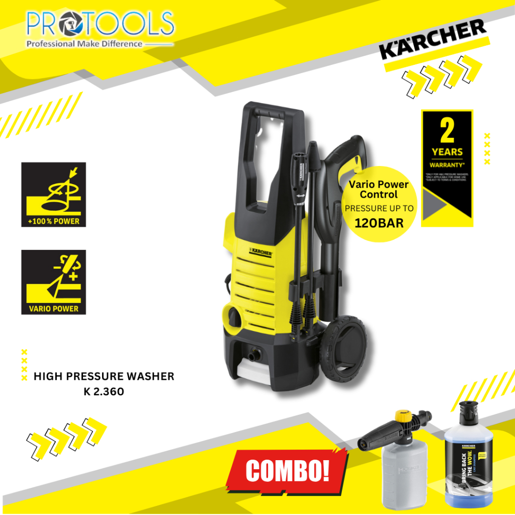 KARCHER K2.360 HIGH PRESSURE WASHER WATER JET 120BAR MAX K 2.360 | K SERIES | Shopee Malaysia