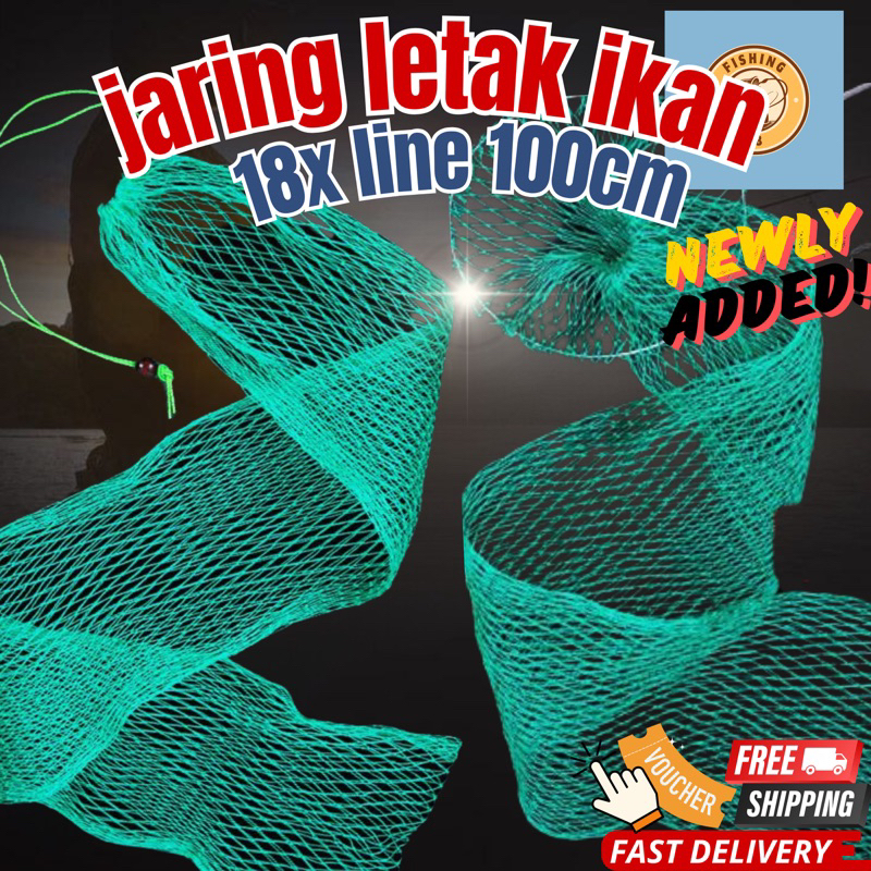 【POLY】 100cm / Fishing Net /Mesh Bag/ Jaring Ikan / Fishing Tackle ...