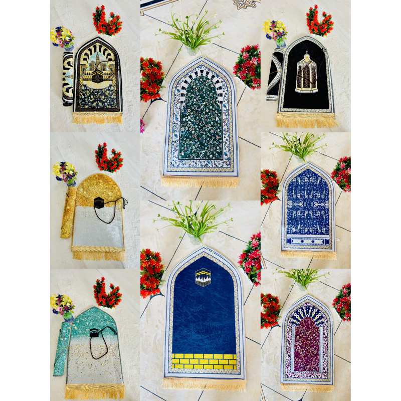 Sejadah kubah Mini Muka Panjang / SIZE 35x60cm/Shining /Sejadah Mini ...