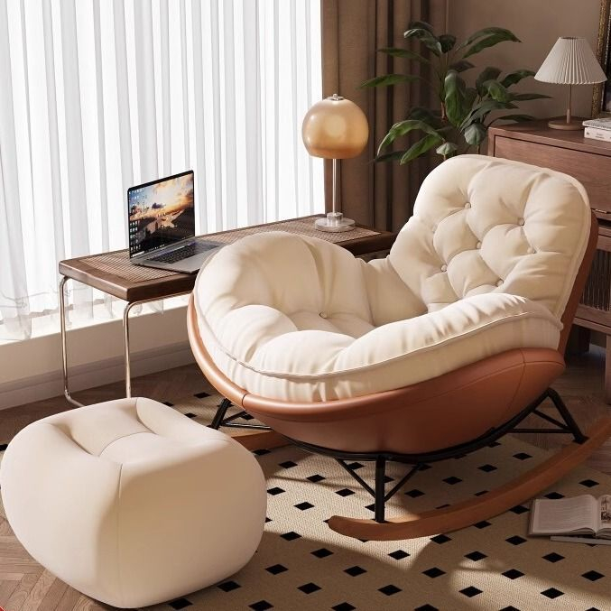 Simple Penguin Rocking Chair Recliner Balcony Home Leisure Chair Sofa ...