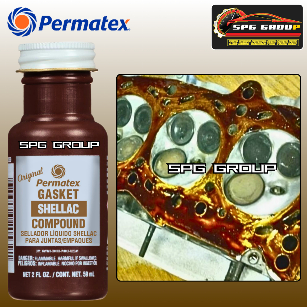 100% ORIGINAL PERMATEX INDIAN HEAD GASKET SHELLAC COMPOUND (59ML ...