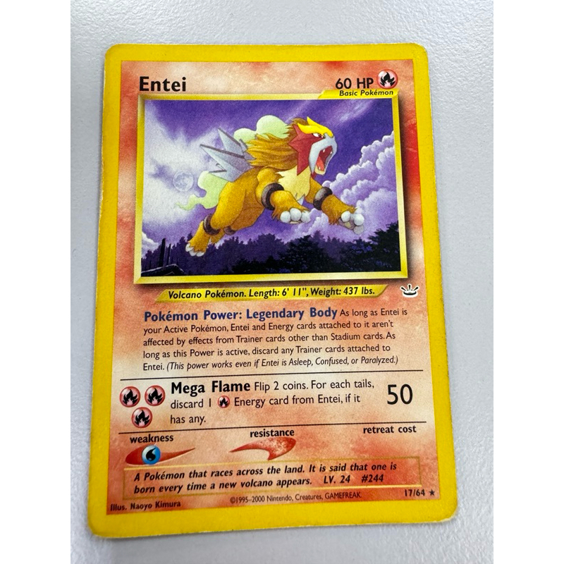 Fire type - Pokemon Vintage Card - Entei 17/64 HP | Shopee Malaysia