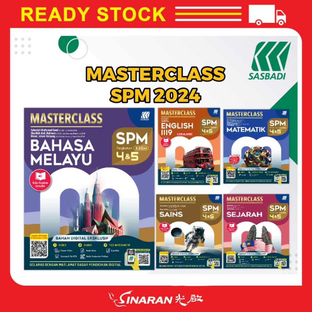 SASBADI MASTERCLASS SPM 4&5 EDISI 2024 ALL SUBJECT KSSM | Shopee Malaysia
