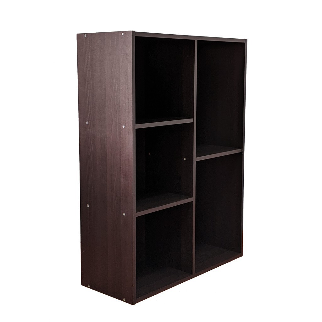 Multipurpose Grid Rack DIY Bookshelf Wooden Book Storage Bookcase ...