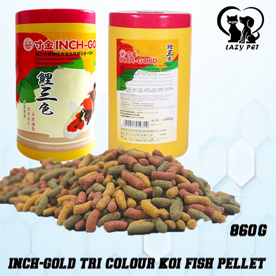 Inch-Gold Tri Three Color Colour Enhancer Koi Fish Food 860G | Shopee ...