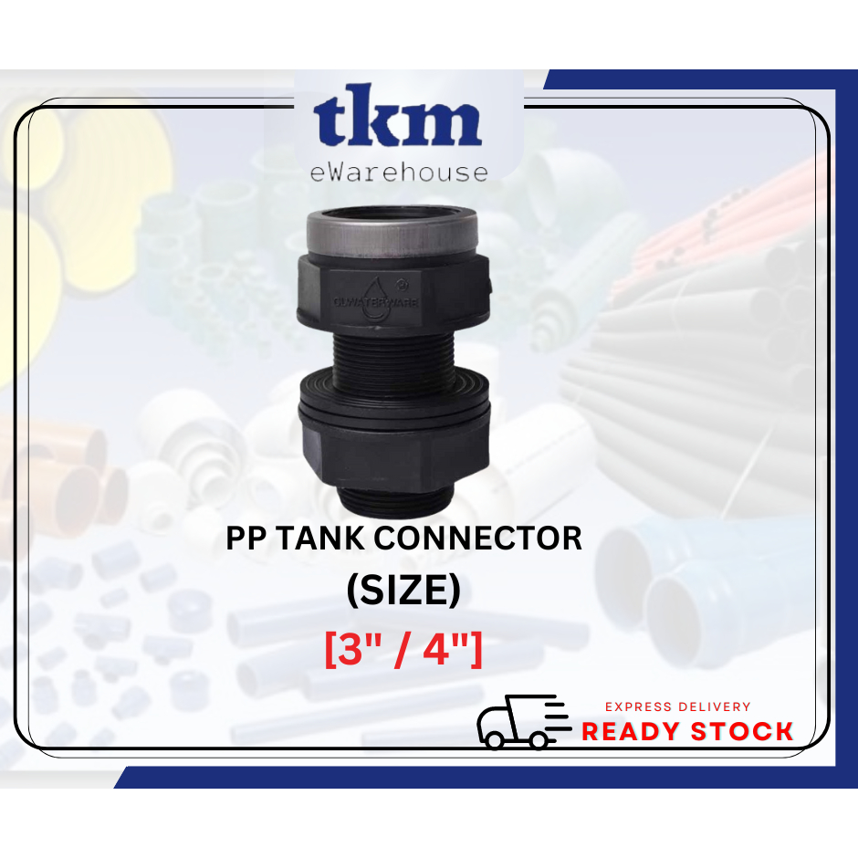[TKM] [3" & 4"] HDPE / POLY / PP Tank Connector for all Water Tank ...