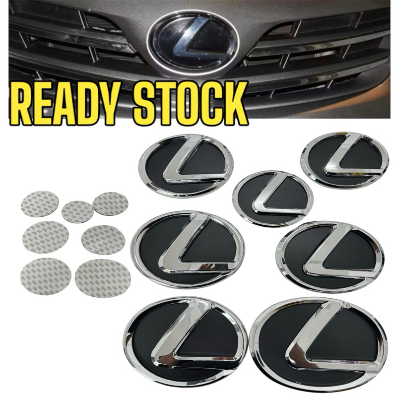 lexus logo toyota black chrome lexus emblem | Shopee Malaysia