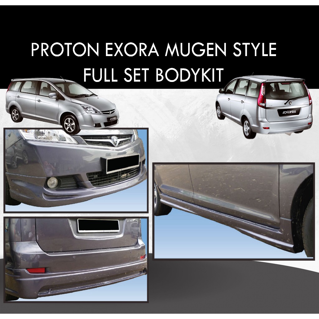 PROTON EXORA MG MUGEN STYLE FULL SET BODYKIT FRONT SKIRT,SIDE SKIRT ...