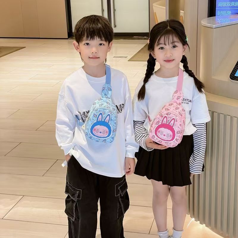 Kid Travel Crossbody Backpack Labubu Cloth Cute Fun Cartoon Chest Bag ...