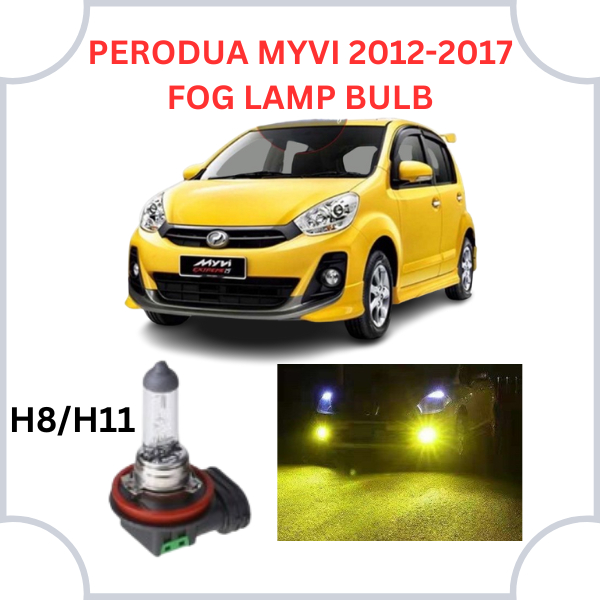 PERODUA MYVI SPORT LIGHT/FOG LAMP BULB H8/H11 CAR HALOGEN LAMP LAMPU ...