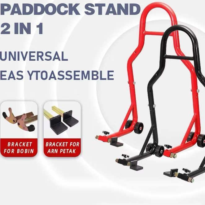 READY STOCK Paddock Stand 2 IN 1 Heavy Duty Rear Paddock Stand Bobing ...