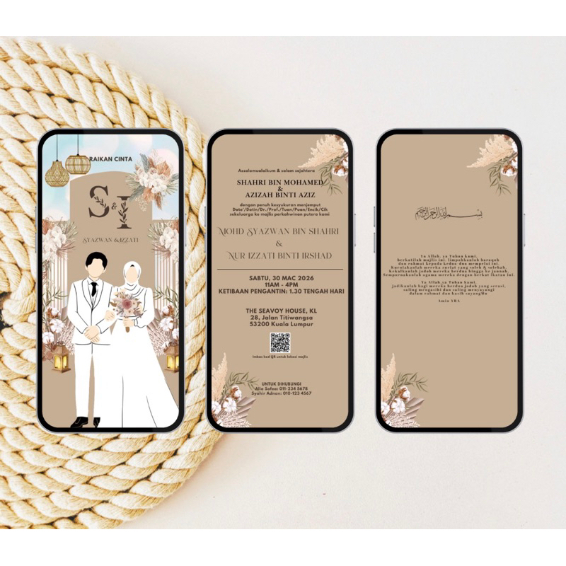 Kad Kahwin Digital (E-Invitation Card) KAHWIN / NIKAH / TUNANG / SAMBUT MENANTU | Shopee Malaysia