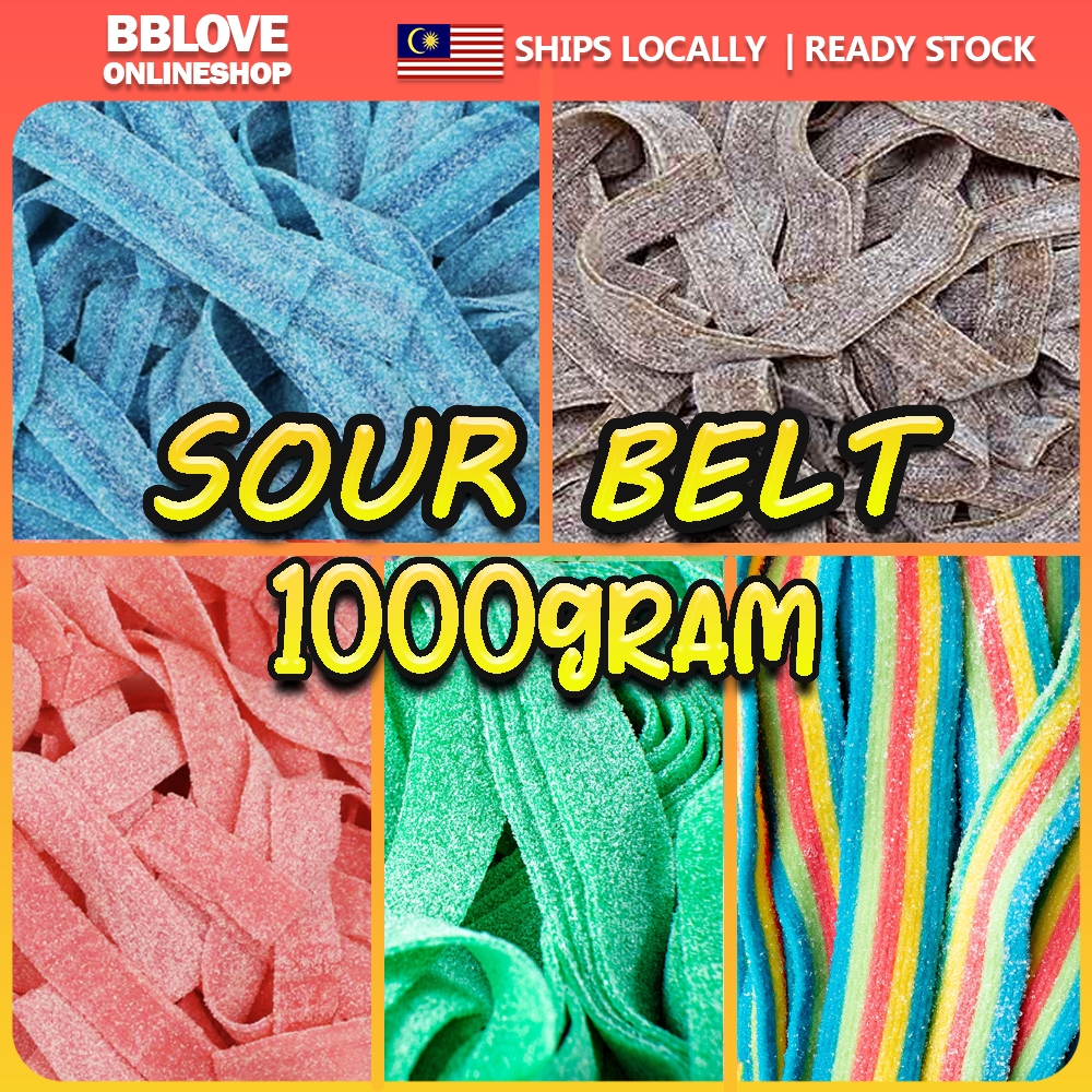 1KG bulk sour belt Gula Jelly borong Sour gummy, MIX ,Manis, Candy ...