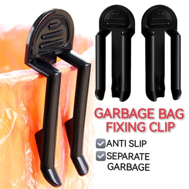 (1 pcs) Garbage Can Fixing Clips Anti-drop Waste Bin Bag Clamps Trash ...