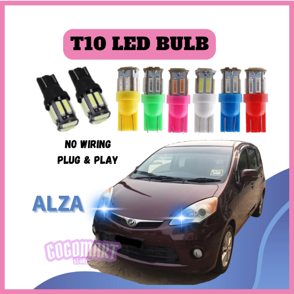 PERODUA ALZA SMALL HEADLAMP LED T10 BULB CAR Led Light Bulb Mental ...