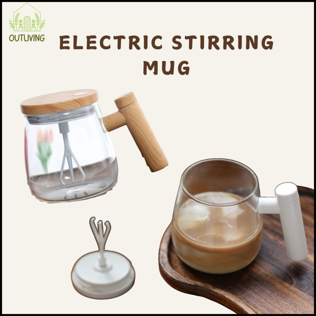 400ML Rechargeable Electric Stirring Mug Automatic Self Mixing Coffee Mug Egg Blender Mug 自动搅拌杯 ...