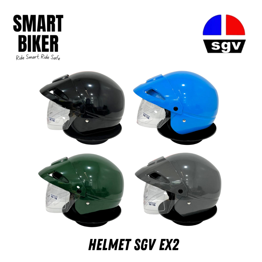 SGV EX2 Helmet Motorcycle Original SIRIM (LTD SGV EX2) Half Helmet ...